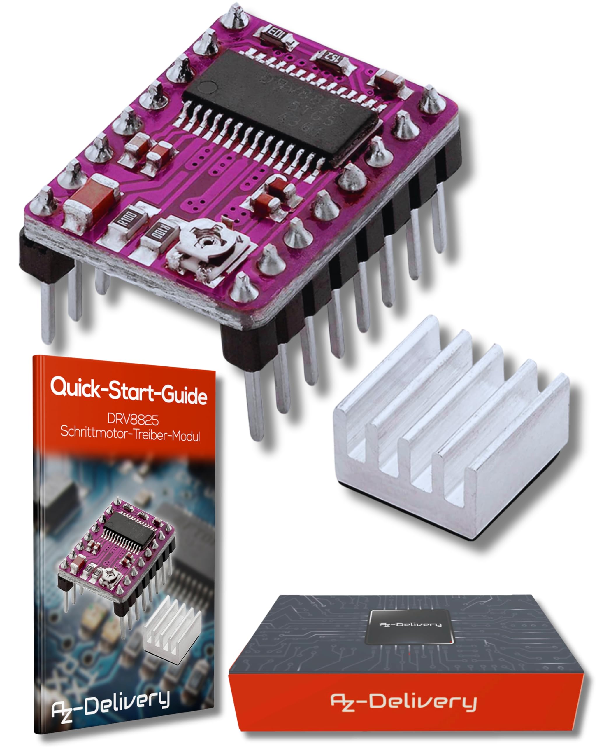 Stepper Motor Drv8825 Plastic Stepstick Driver Module With Heatsink For ...