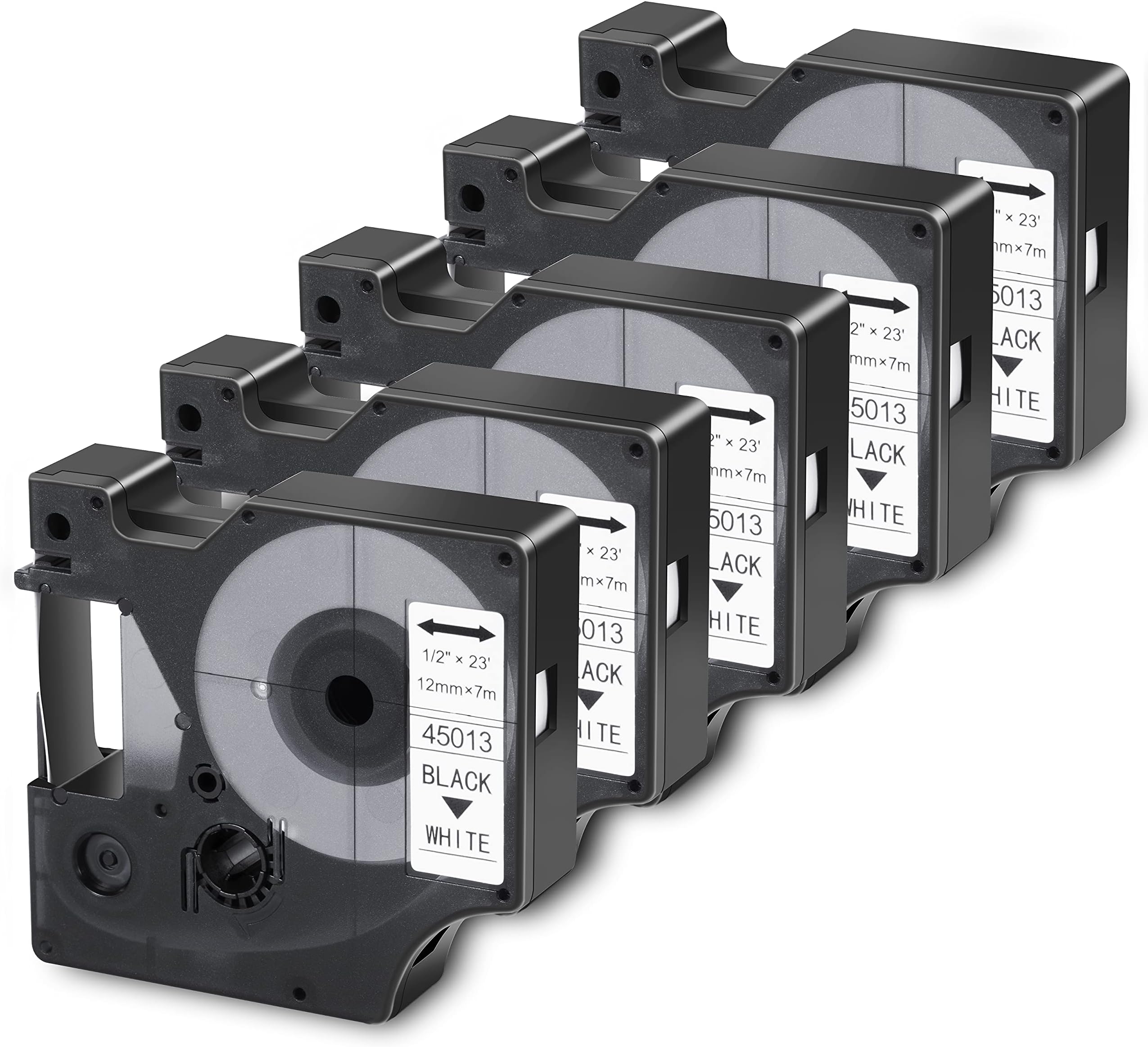 7-Pack Replace DYMO D1 Label Tape 45010 45013 45017 45018 45019 45021 ...