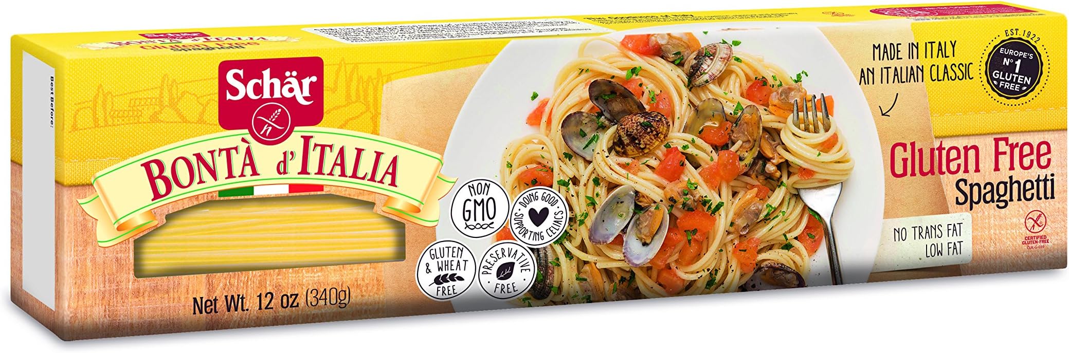 Amazon.com : Schar Naturally Gluten-Free Spaghetti, 12-Ounce Packages ...