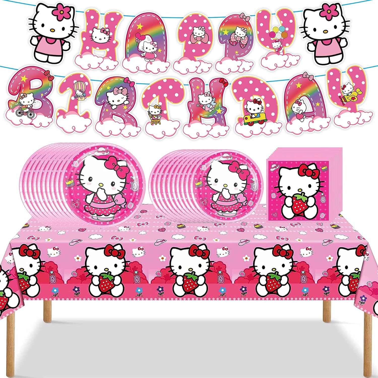 Amazon.com: Kitty Birthday Decorations, Kitty Party Supplies, 40 Kitty ...