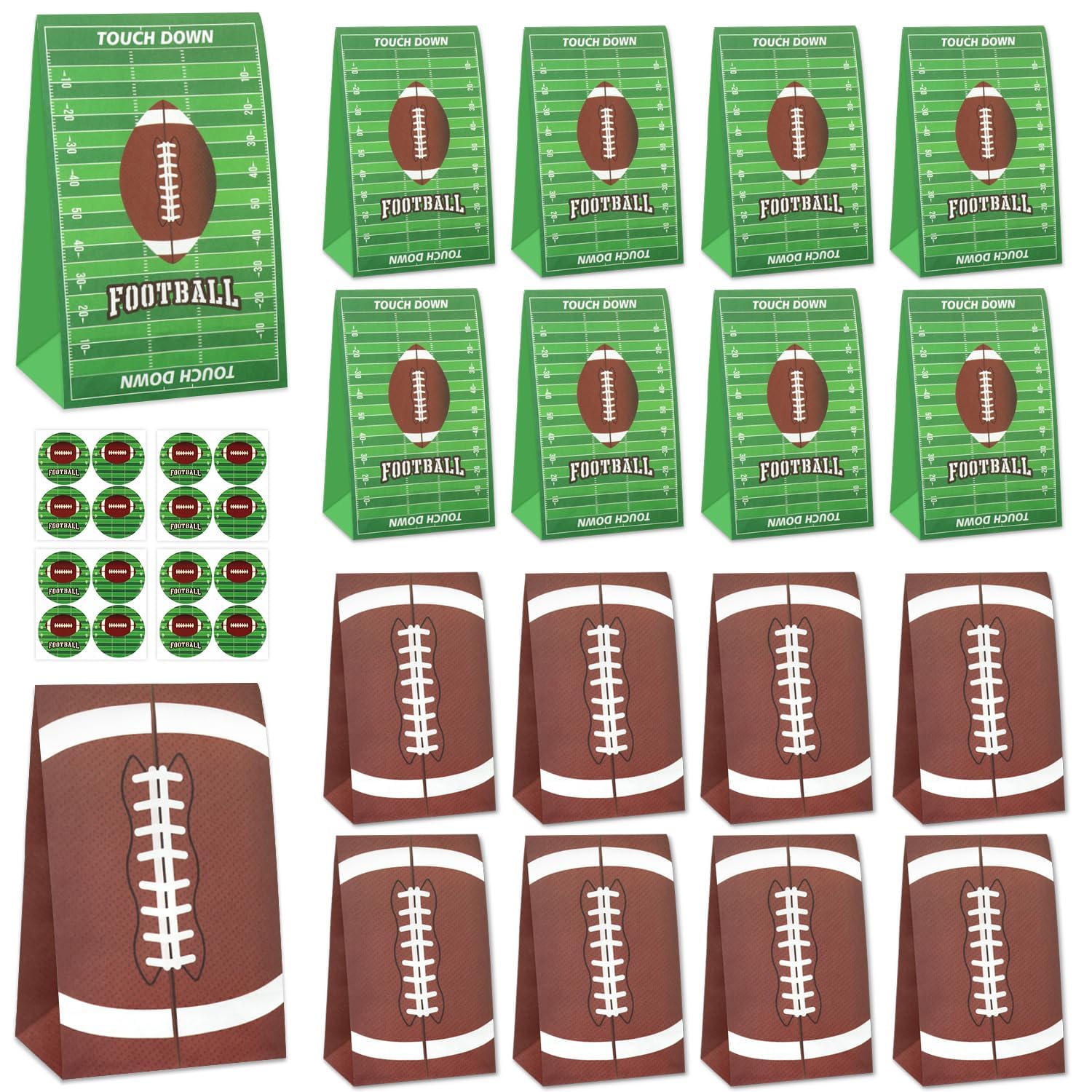 Amazon.com: Football Gift Bags, 20 Pack Paper Football Goodie Bags with ...