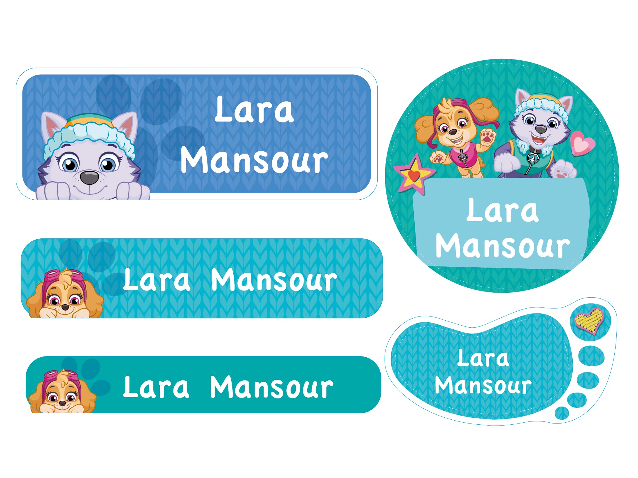 Buy Essmak Paw Patrol Girls 1 Personalized School Labels For Kids ...