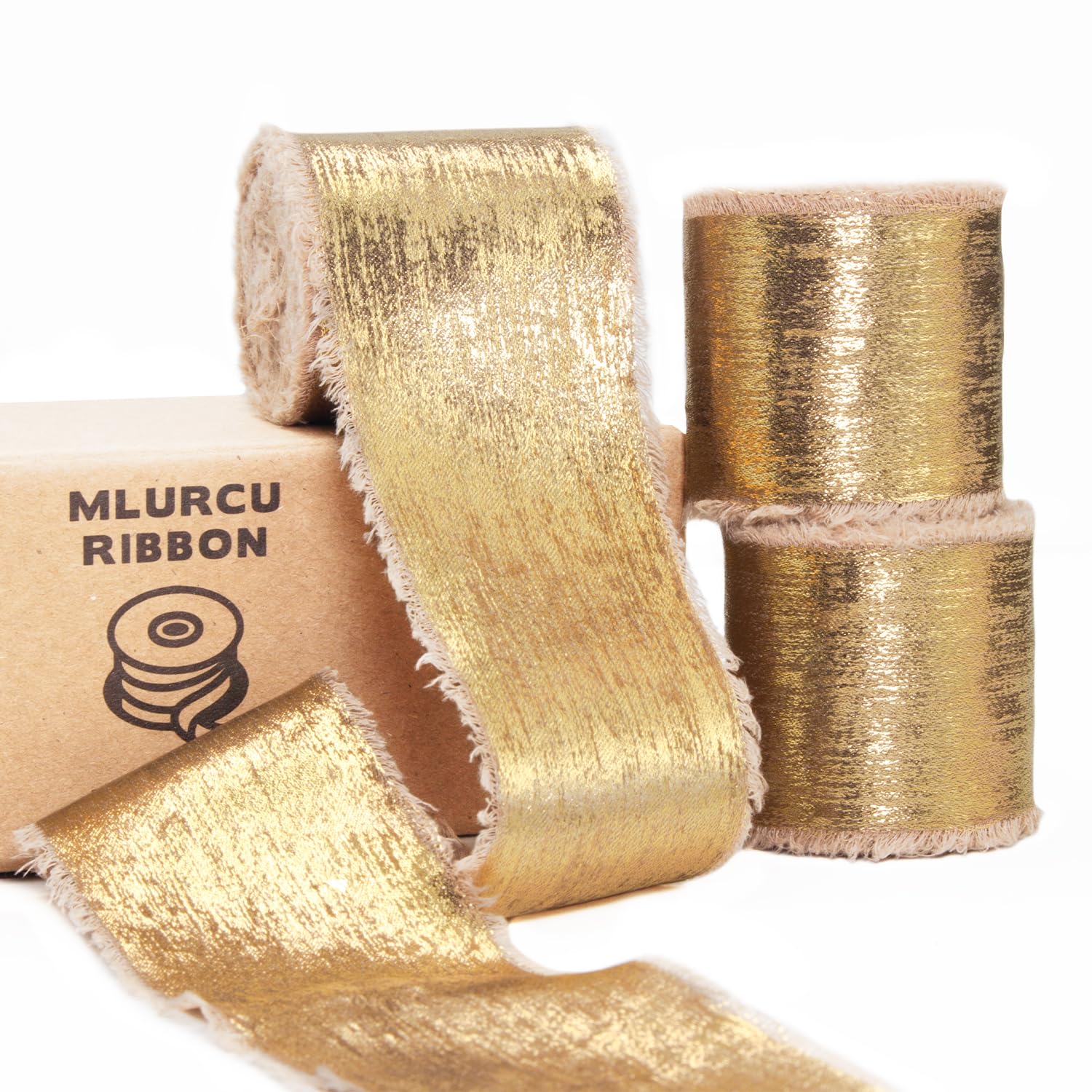 Amazon.com: Light Brown Chiffon Gold Silk Ribbon 1.5 Inch x 15Yds Tan ...