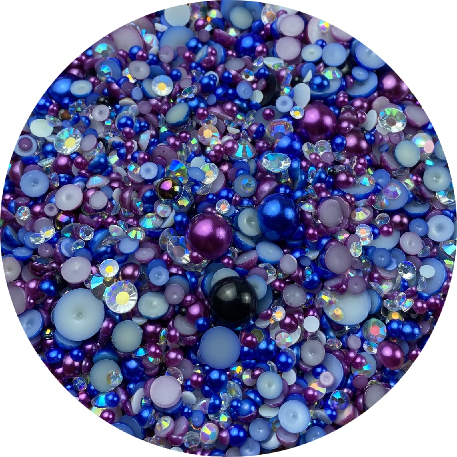 Amazon.com: Mix Flatback Pearls and Rhinestone,60g Resin Rhinestones ...