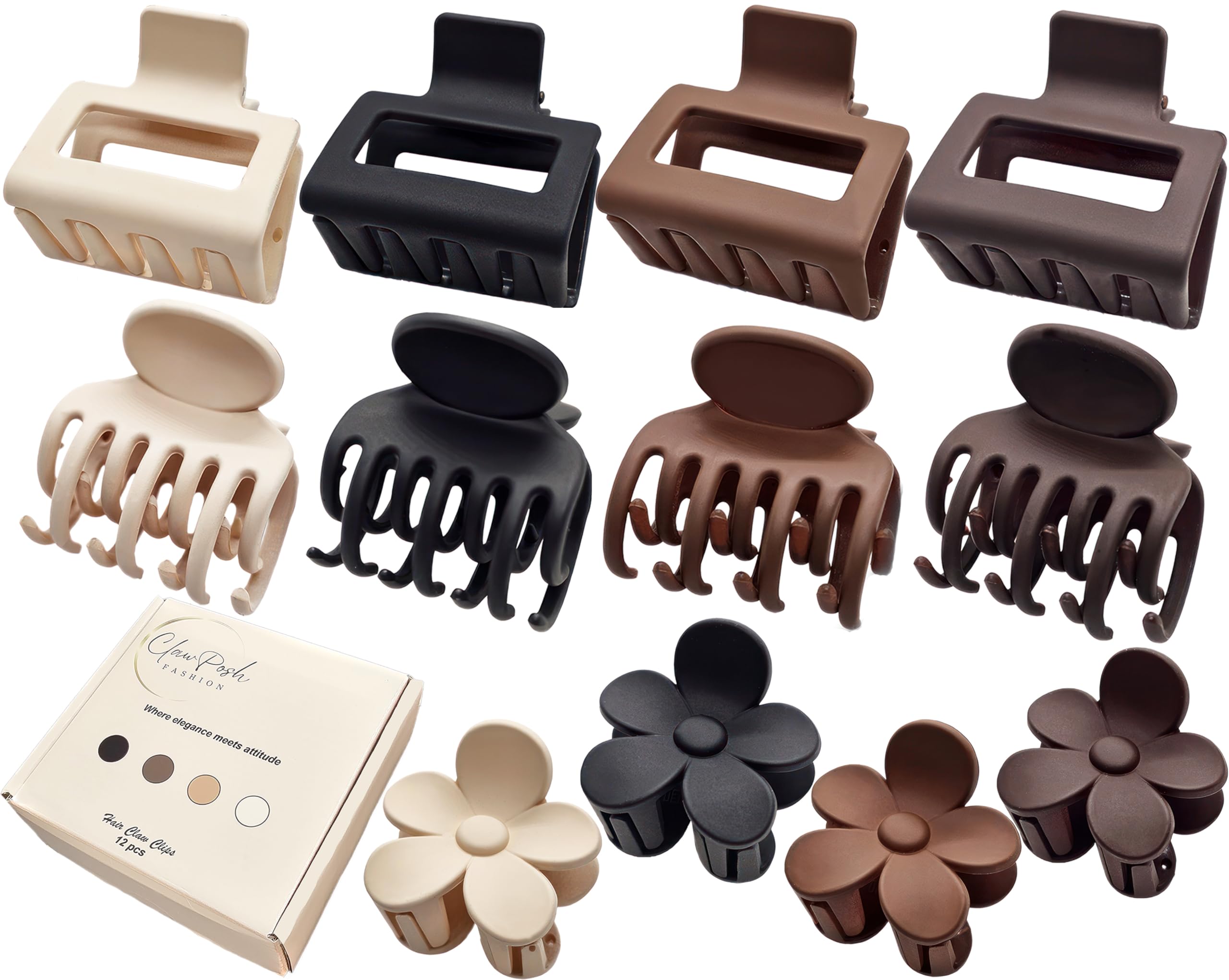 Amazon.com: 12 Pack- Hair Clips for Women Thin/Medium or Short Hair ...