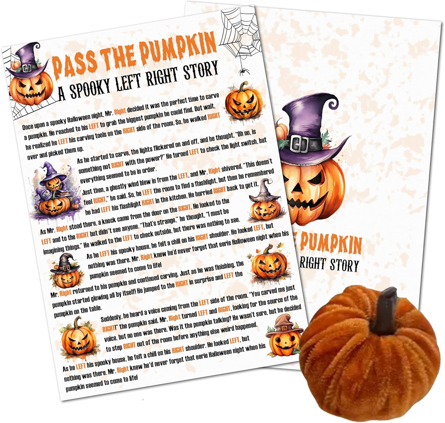 Amazon.com: 5'' x 7'' Halloween Game Cards - Pass The Pumpkin - A ...