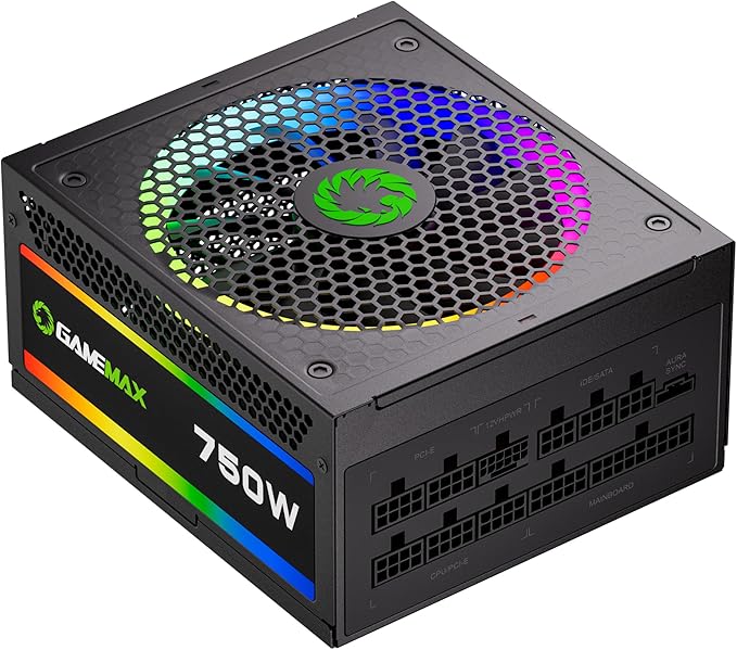 Amazon.com: GAMEMAX 750W Fully Modular ARGB Power Supply, ATX3.0 & PCIE ...