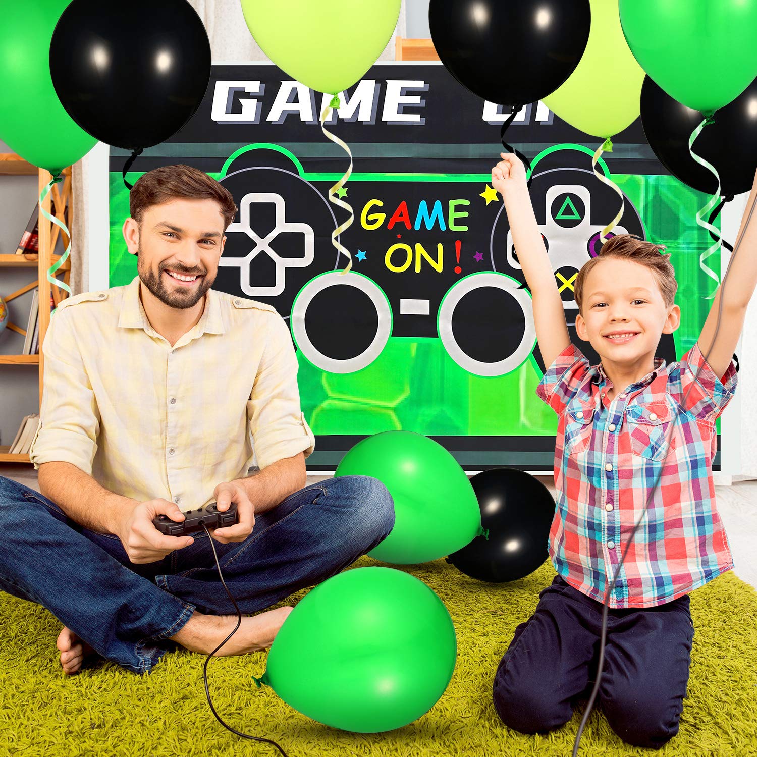 85 Pieces Video Game Party Supplies Video Game Birthday Decorations Set ...