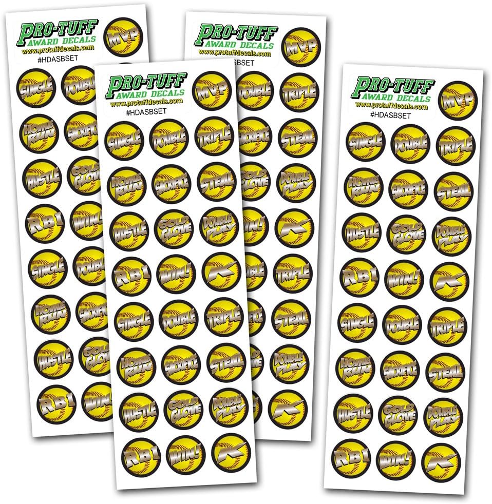 Amazon.com: Pro-Tuff Decals Hi-Def Softball Award Decal Set (100 Decals ...