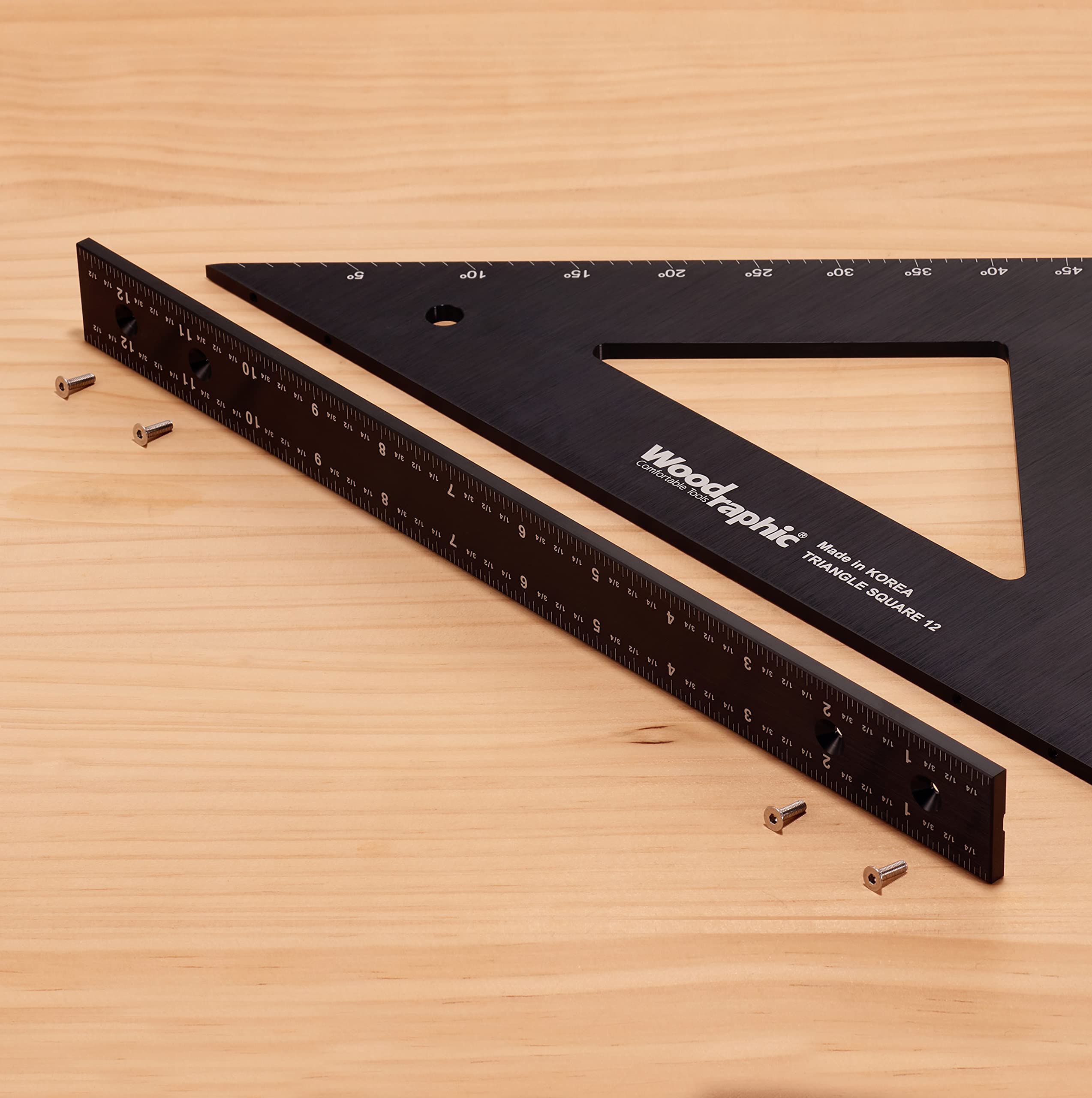 Snapklik.com : Woodraphic 12 Inch Carpenters Square CNC Aluminum Right ...