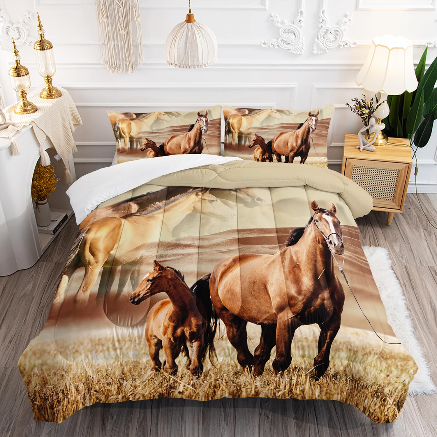 Horse Themed Comforter Sets White Horse Bedding Sets Full For Kids