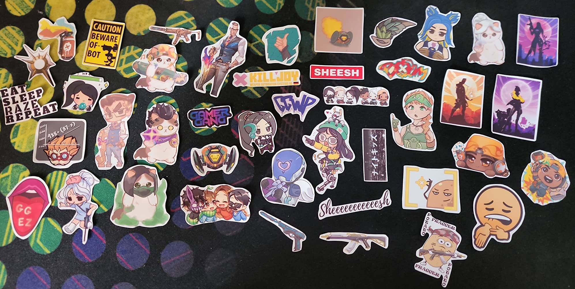 Sticker Fever 3M Vinyl 45 Cute Valorant Gaming Stickers Raze / Killjoy ...