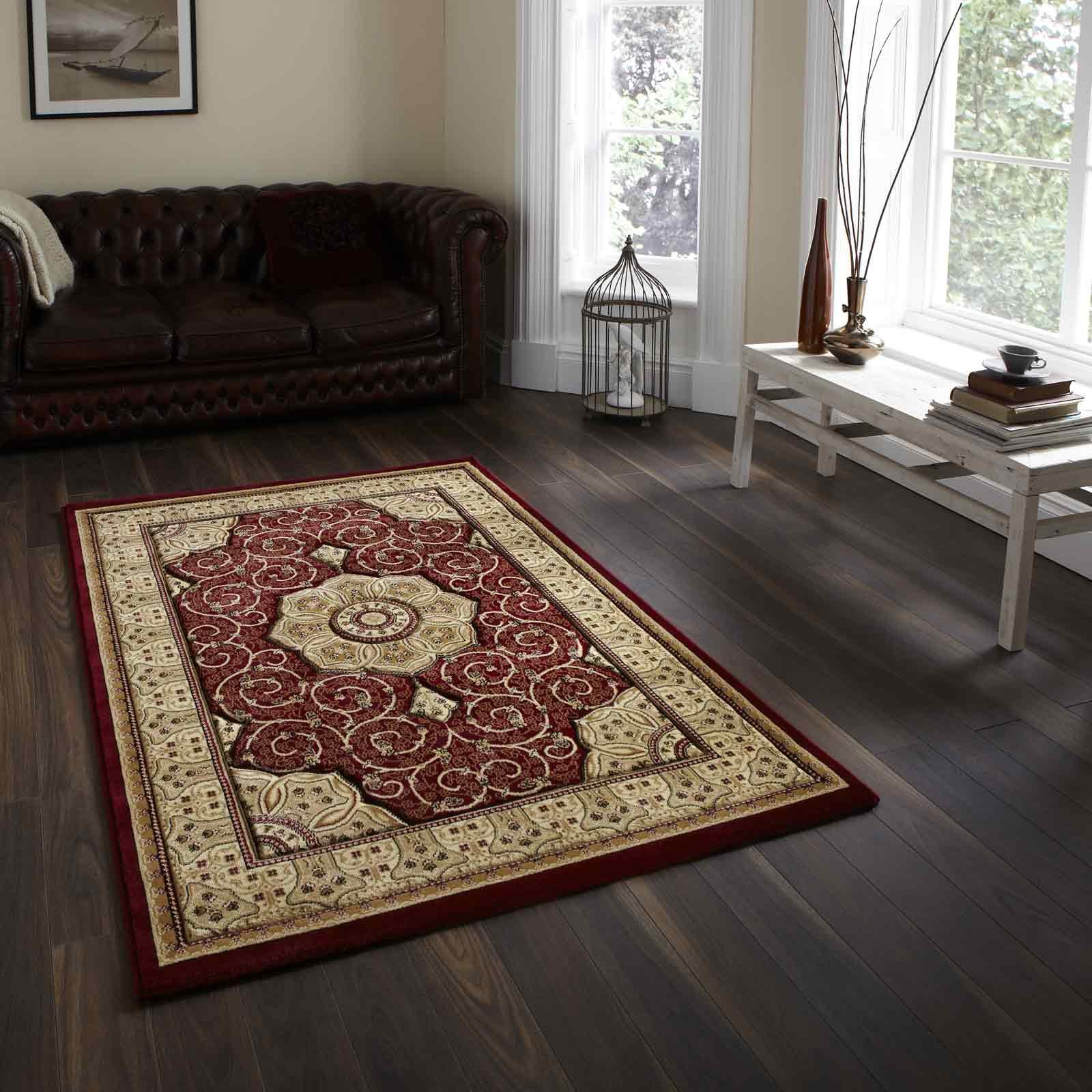 Think Rugs Heritage 4400 Traditional Hand Carved Rug, Red, 160 x 230 Cm ...