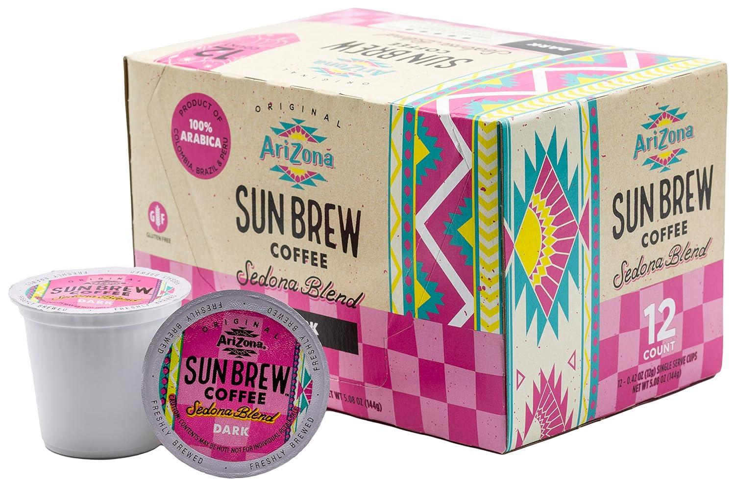 Amazon.com: AriZona Sun Brew Coffee - Sedona Blend 12 Count, Single ...