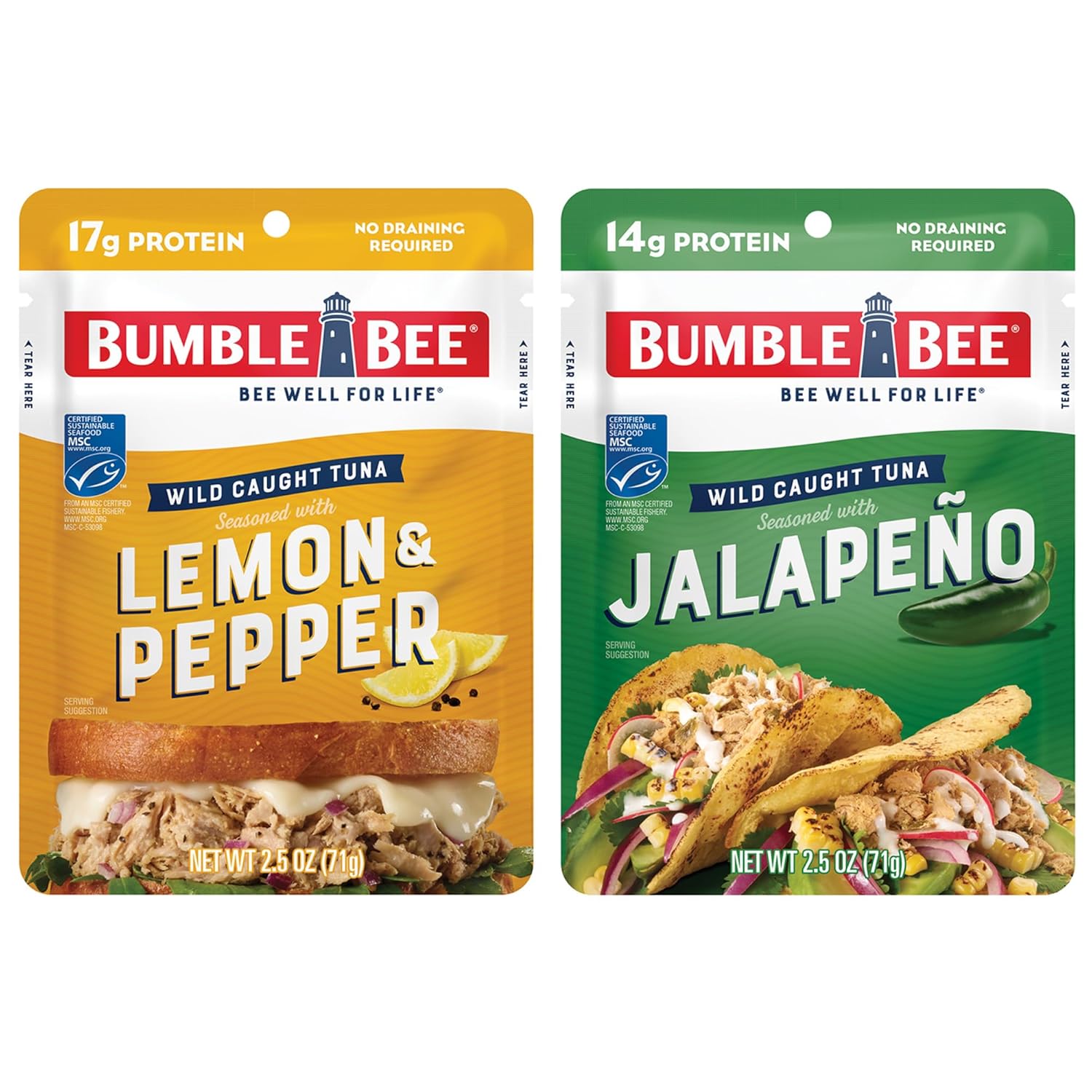 Amazon.com : Bumble Bee Seasoned Tuna Pouch Garden Flavors Bundle (4 ...