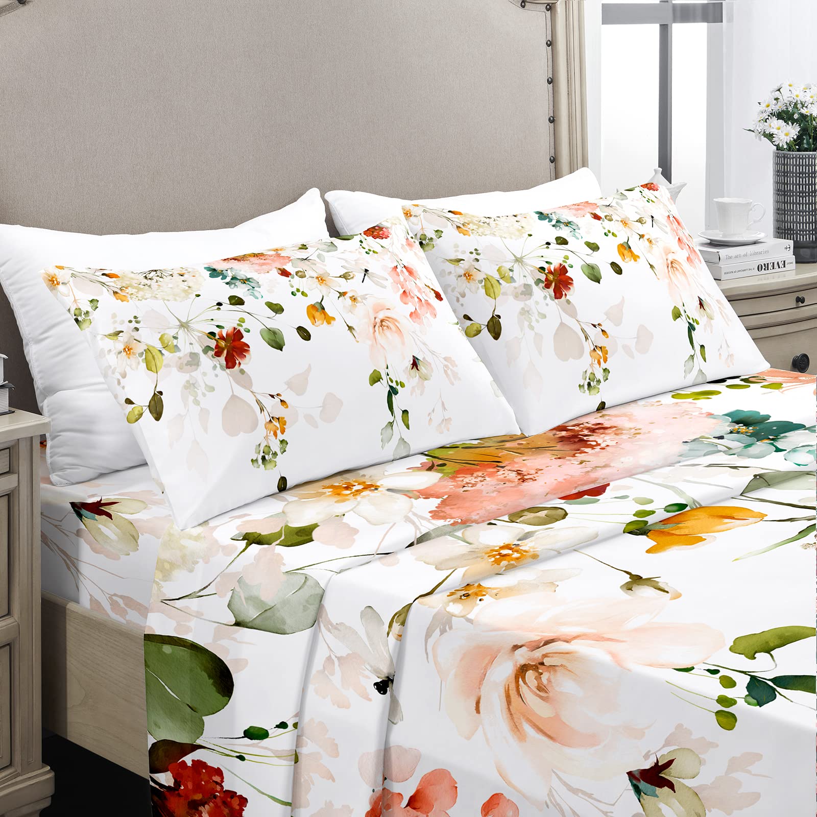 Amazon.com: YIYEA King Size Sheets Set, Luxury 1800TC Hotel Quality ...