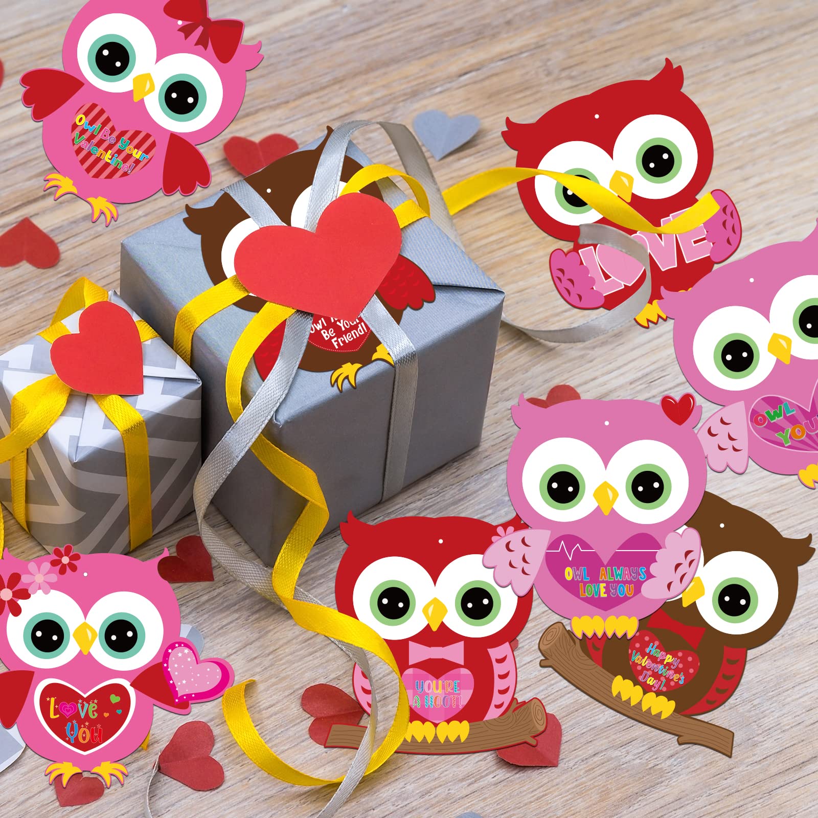 Snapklik.com : 24 Pack Valentines Crafts Make Your Own Owl Craft Kits ...