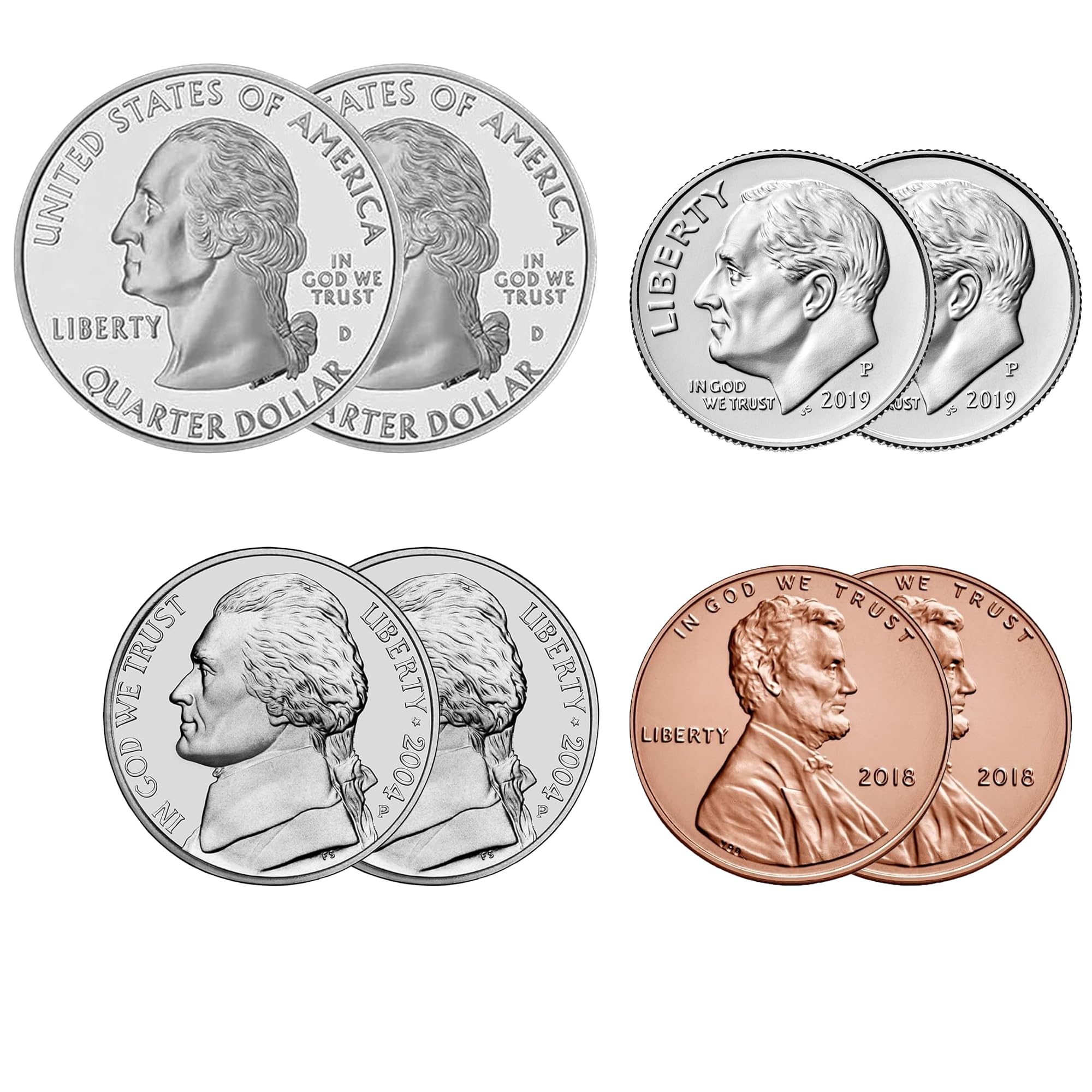 Close Up Magic Double Headed Coin Magic Trick Set - Quarter, Dime ...