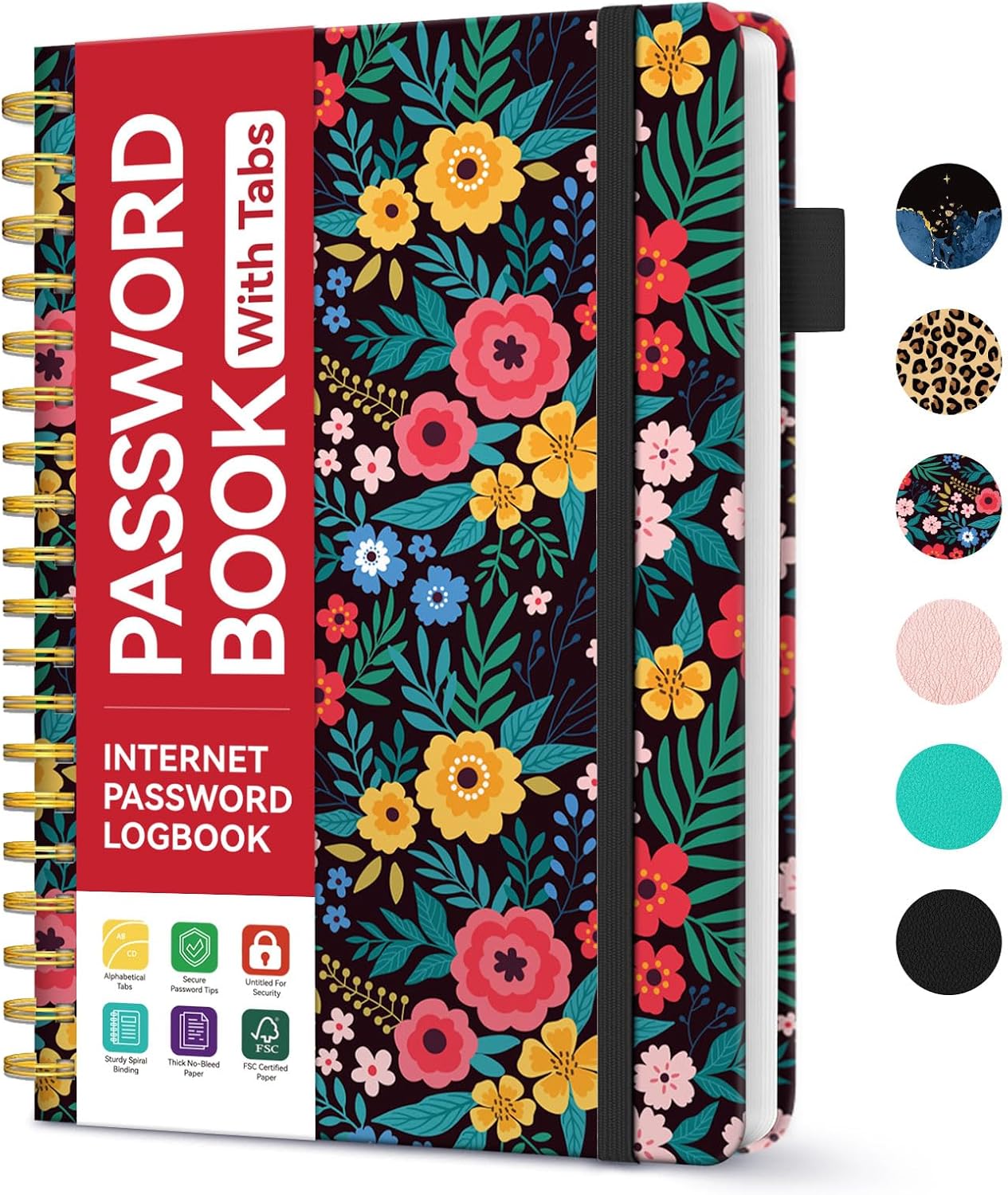 Amazon.com : Password Book with Alphabetical Tabs，Small Password Keeper ...