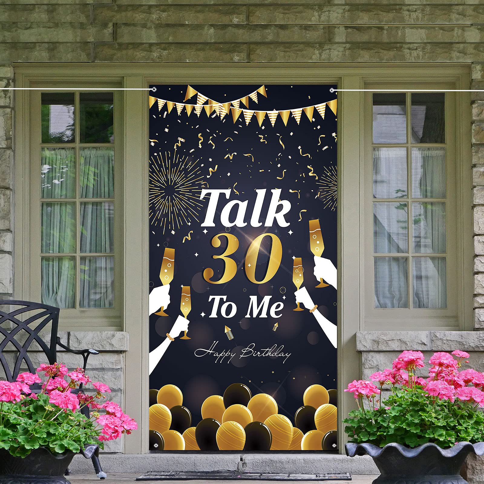 Amazon.com: Dill-Dall Happy 30th Birthday Door Cover Banner, Talk 30 to ...