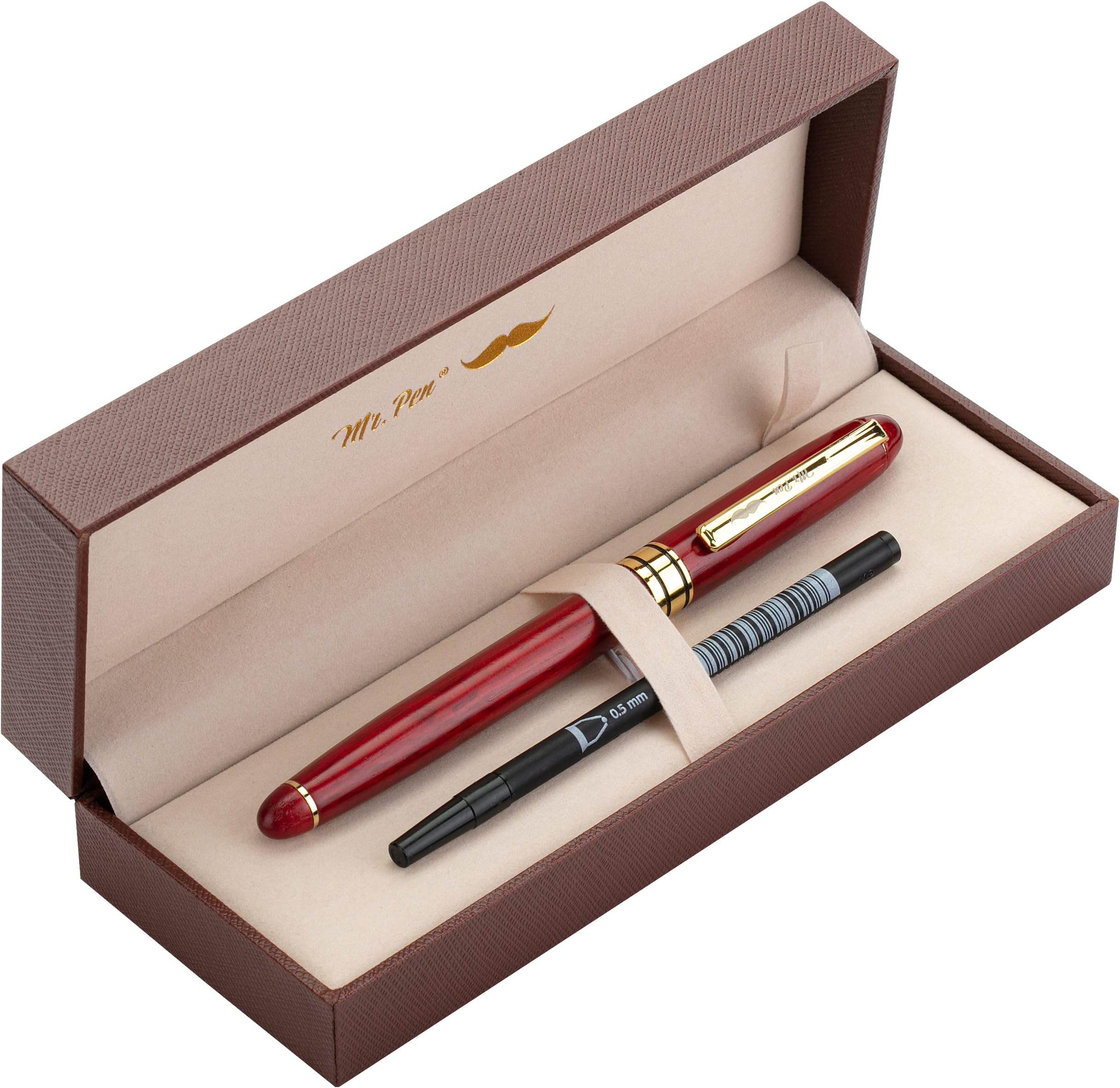 Amazon.com : IDEAPOOL Genuine Rosewood Ballpoint Pen Writing Set ...