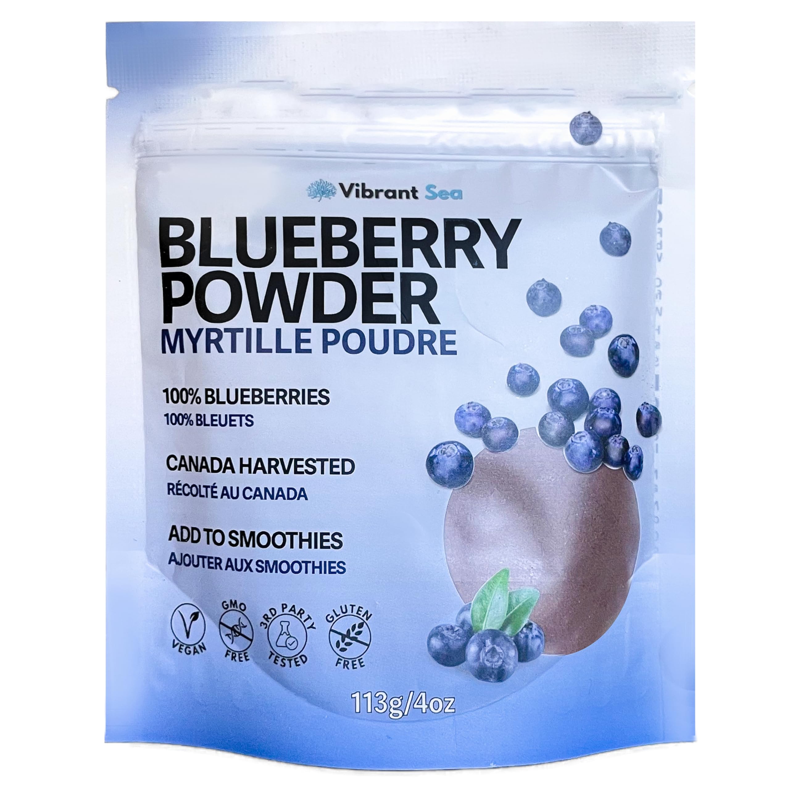 Organic Blueberry Powder - 100% Canadian Blueberries, Pure, No Sugar ...