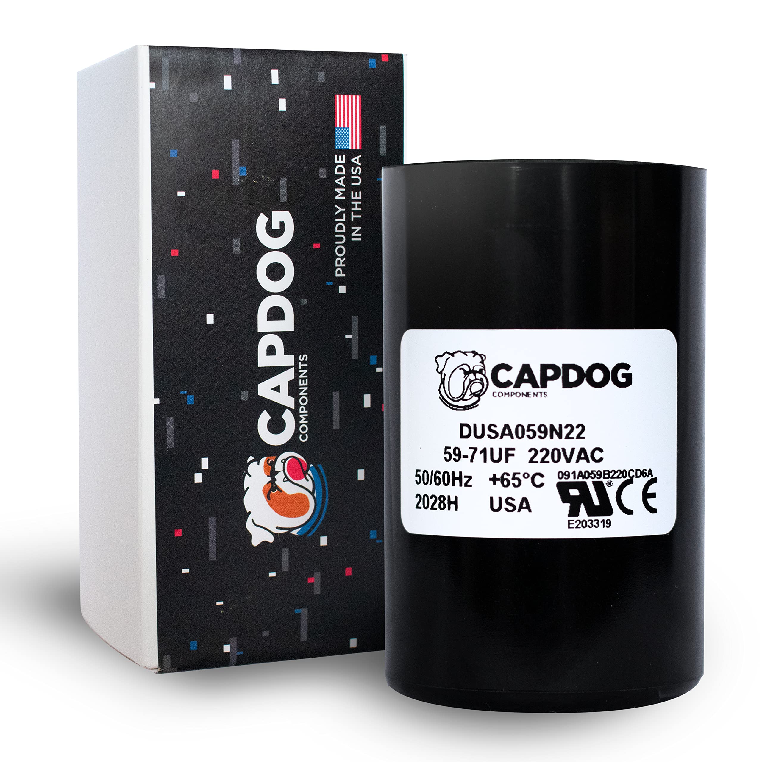 Capdog USA Made 59-71 MFD uF 220VAC Pump Motor Capacitor 275464105 ...