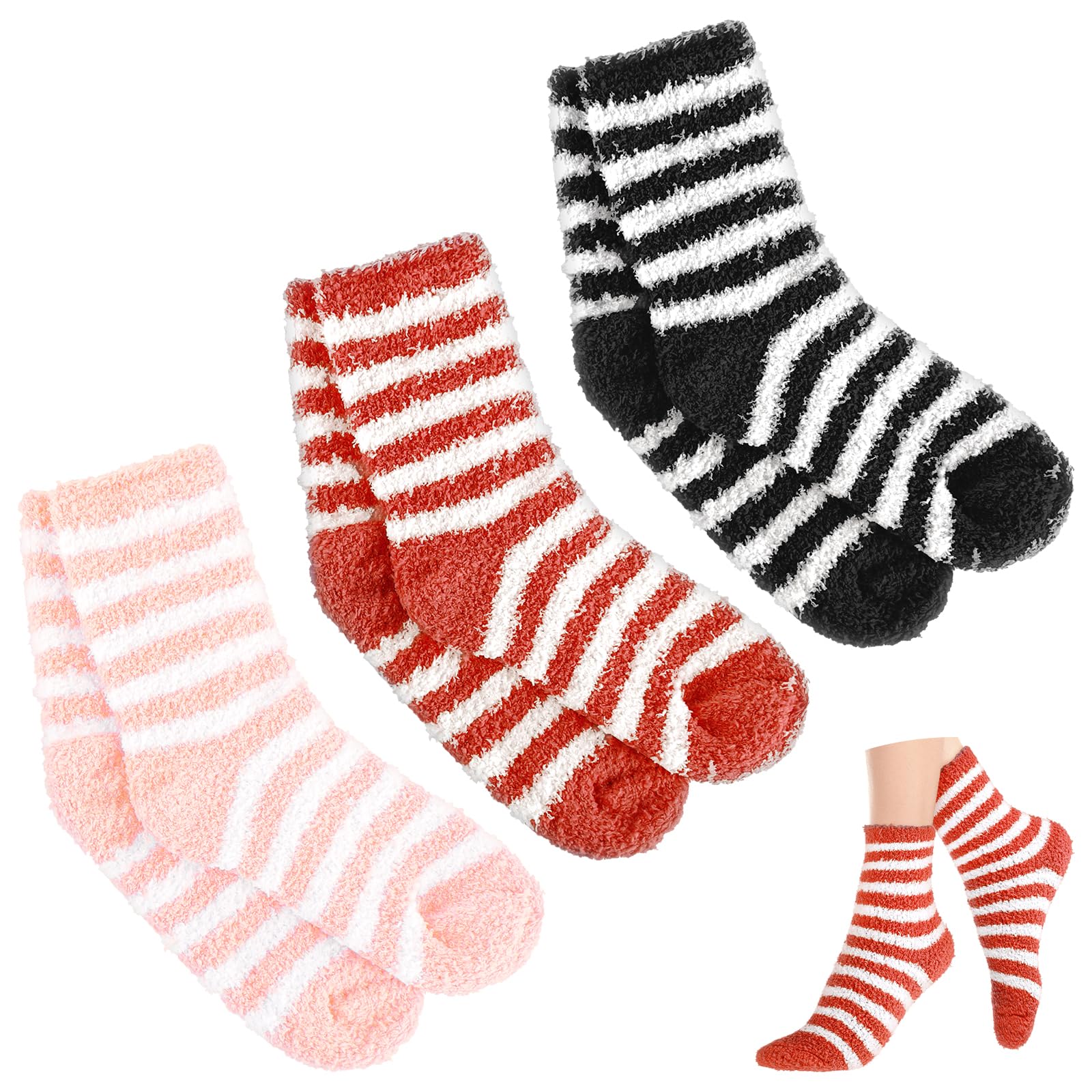 Amazon.com : 3Pairs Aloe Socks Moisturizing Spa Socks for Dry Cracked ...