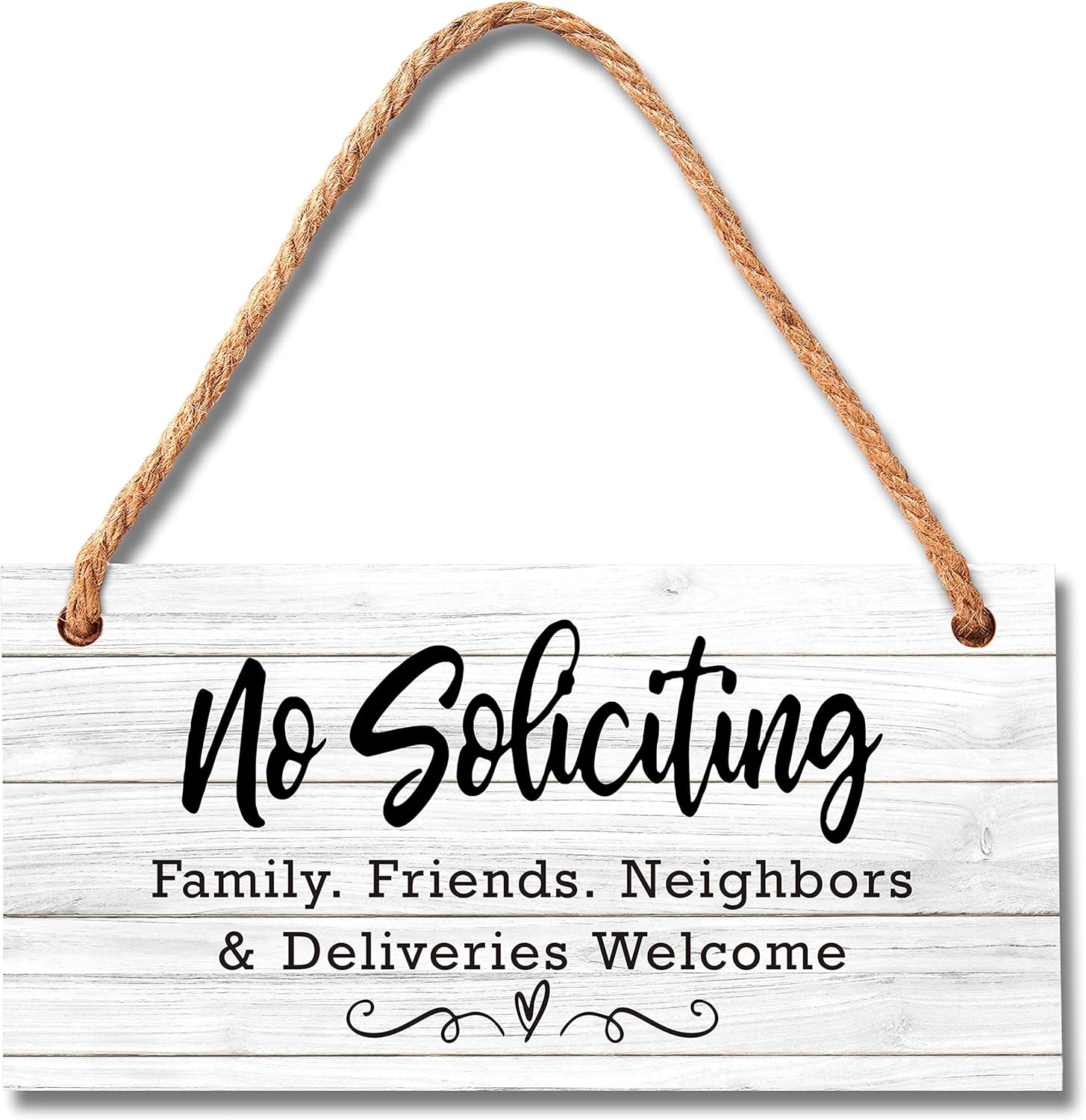 Amazon.com : 5"x10" Welcome Wood Sign For Front Door, No Soliciting ...