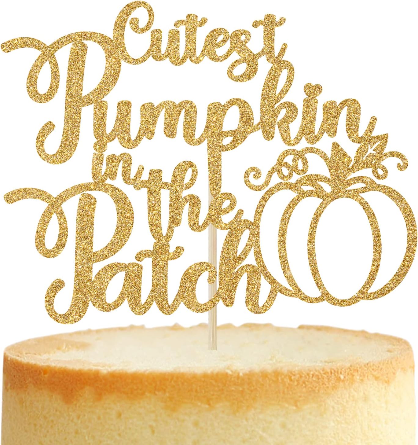 Amazon.com: Cutest Pumpkin in the Patch Cake Topper, Fall Pumpkin ...