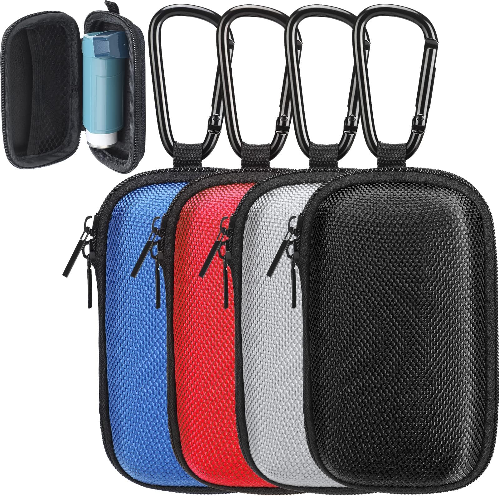 Amazon.com: Woanger 4 Pcs Hearing Aid Case Hard Asthma Inhaler Holder ...