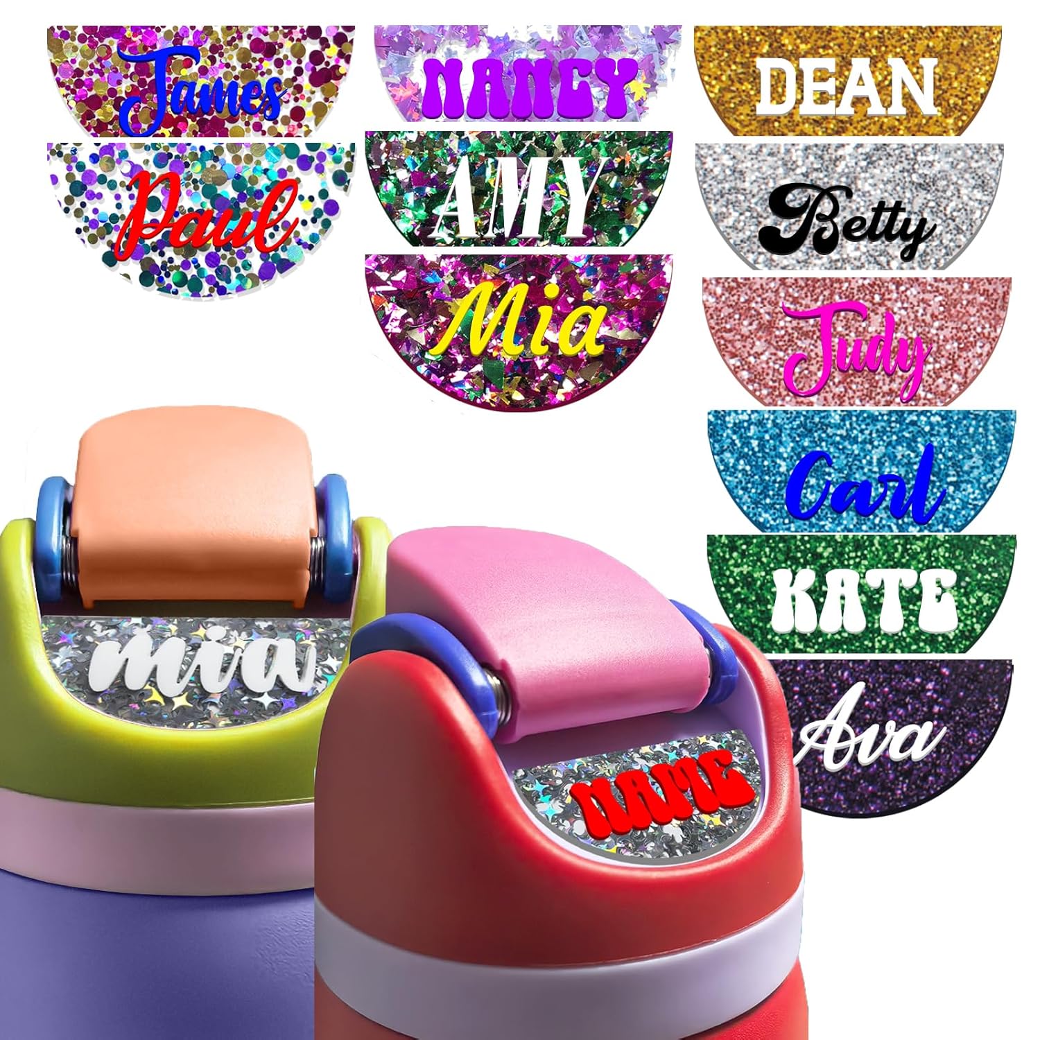 Amazon.com: Personalized Name Plate for Owala Water Bottle,Sparkling ...