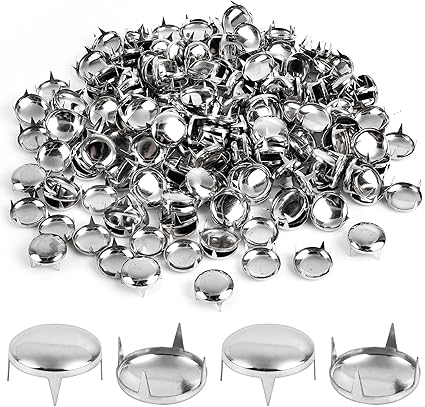 Amazon.com: Supkiir 250Pcs 16mm Silver Round Dome Studs for Clothing ...