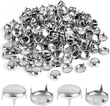 Amazon.com: Supkiir 250Pcs 16mm Silver Round Dome Studs for Clothing ...