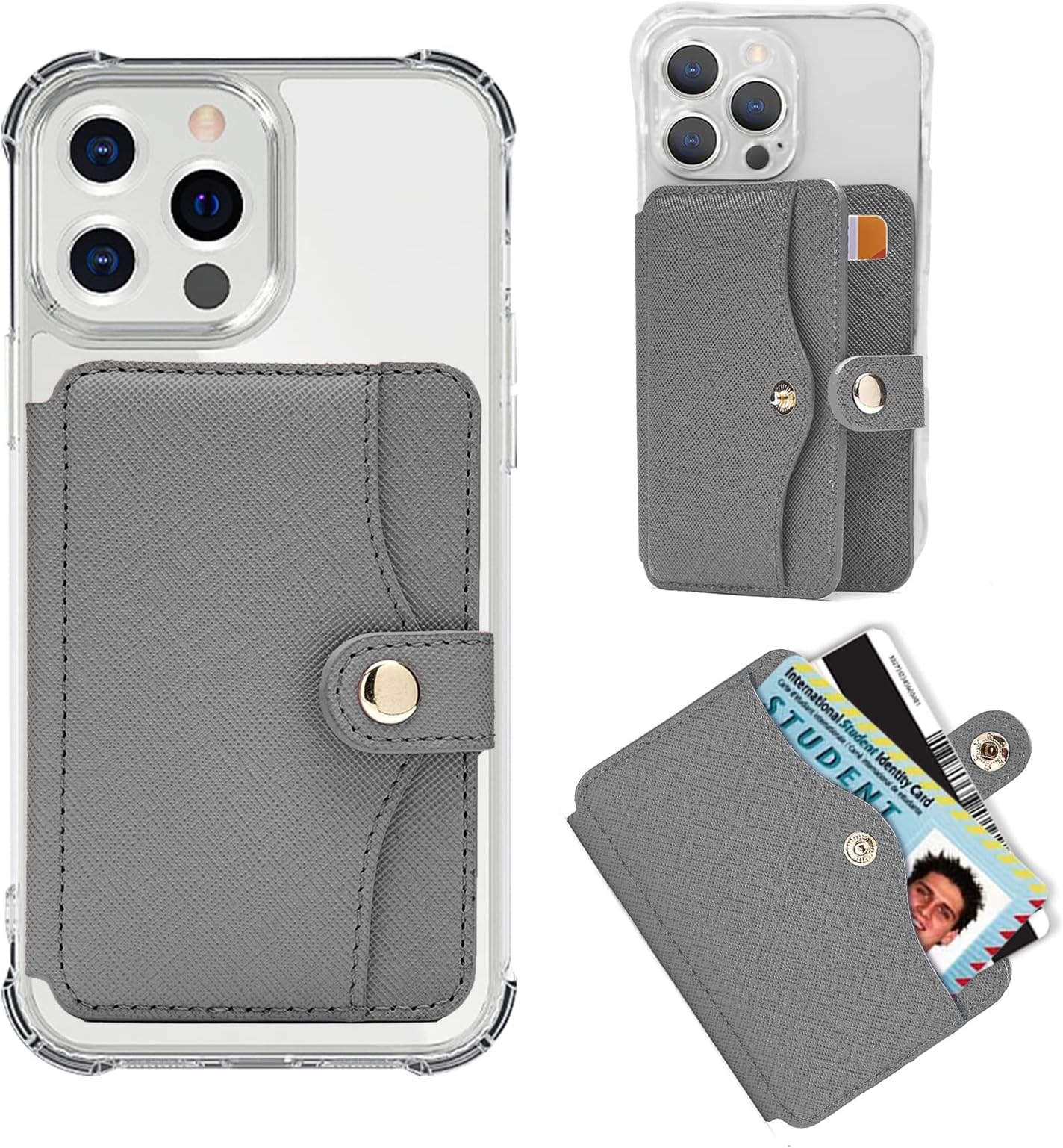 Amazon.com: M-Plateau Phone Wallet for Men, Card Holder for Back of ...