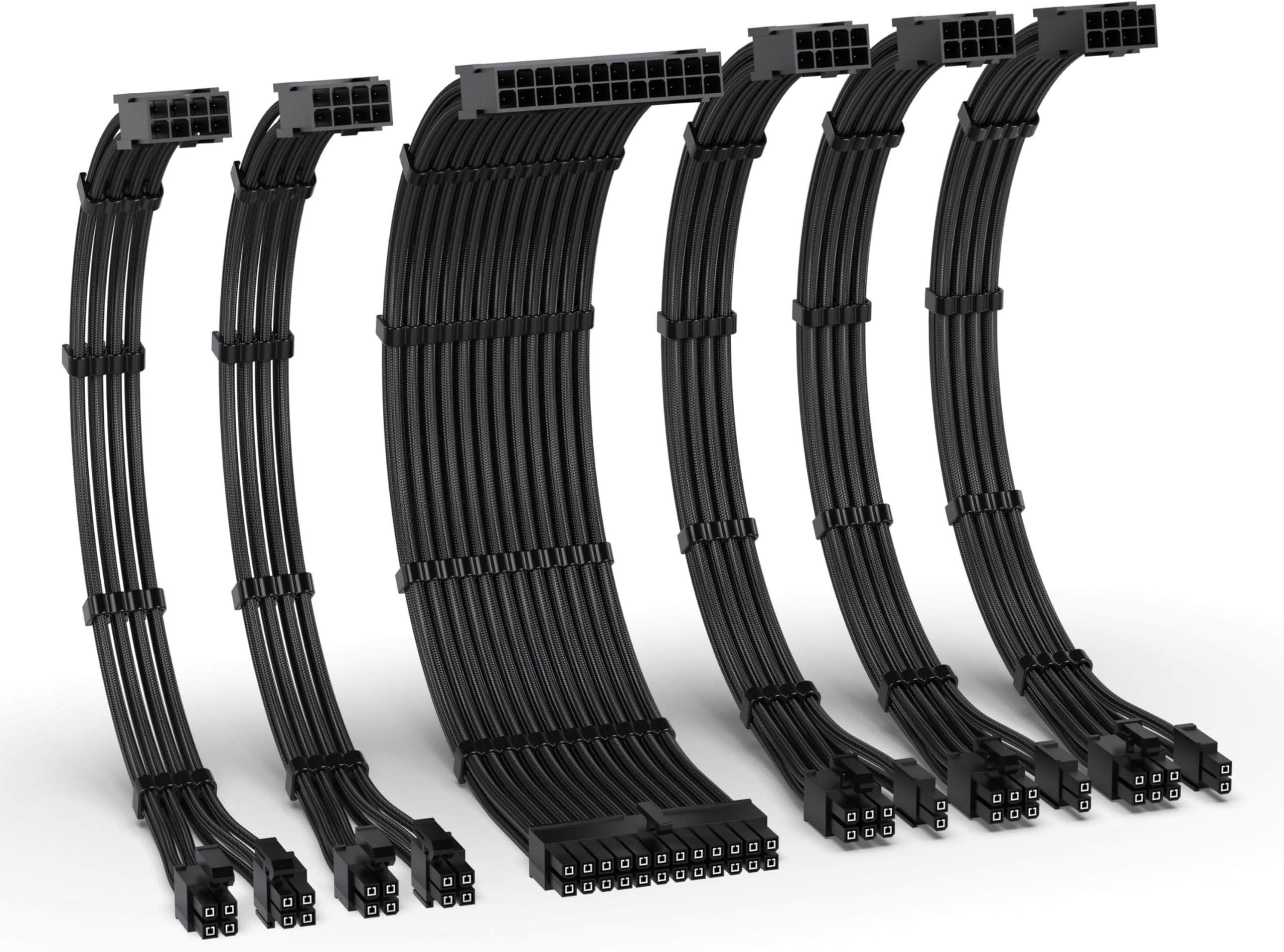 EZDIY-FAB PSU Cable Extension Kit,16AWG Power Supply Extension Cable,1x24Pin/2x4+4 EPS/3x6+2 PCI ...