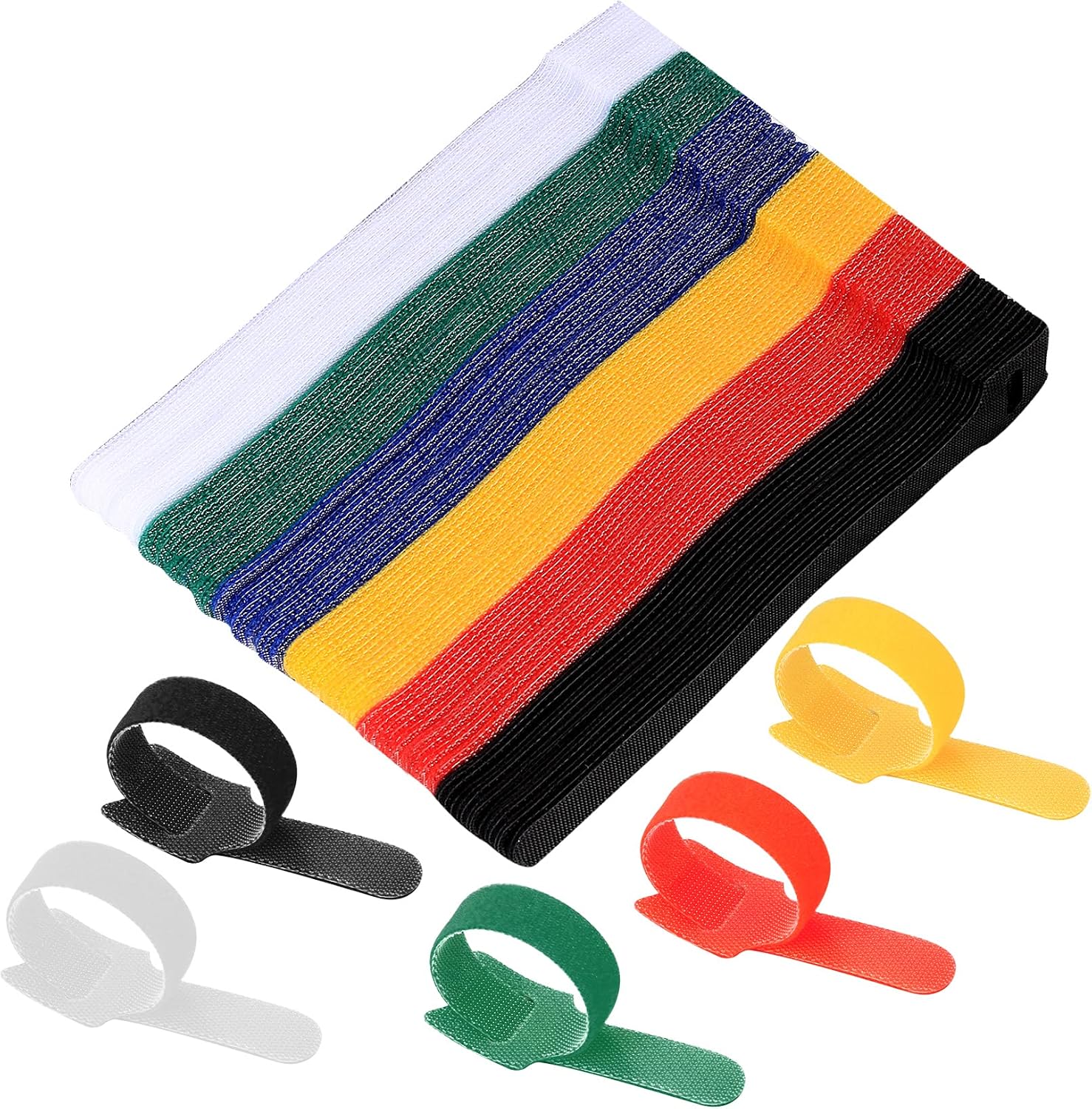 120 Pieces Cable Ties, Cable Tidy Management, Reusable Straps Wire Tidy ...