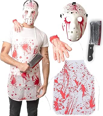 6 pcs Serial Killer Costume - Halloween Costumes For Men - Adult & Teen ...