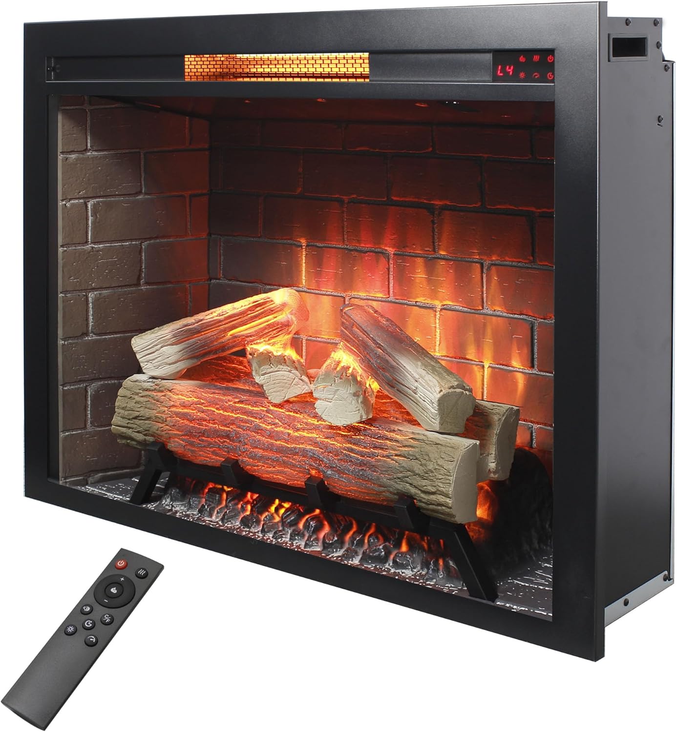 Amazon.com: Innoflame 33" Electric Fireplace Insert with Fire Crackling ...
