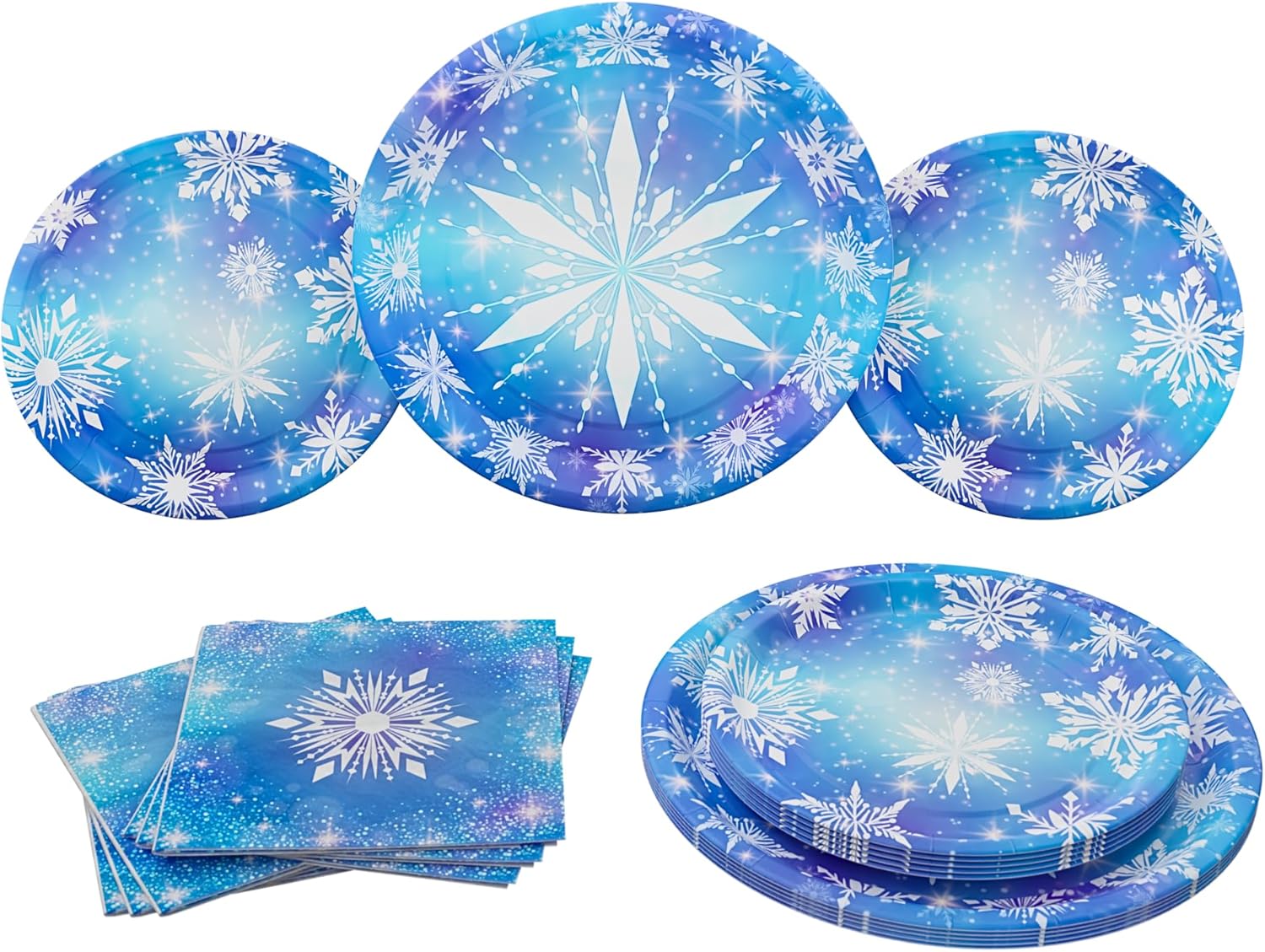 Amazon.com: Frozen Party Plates and Napkin (52 Pieces for 16 Guests ...