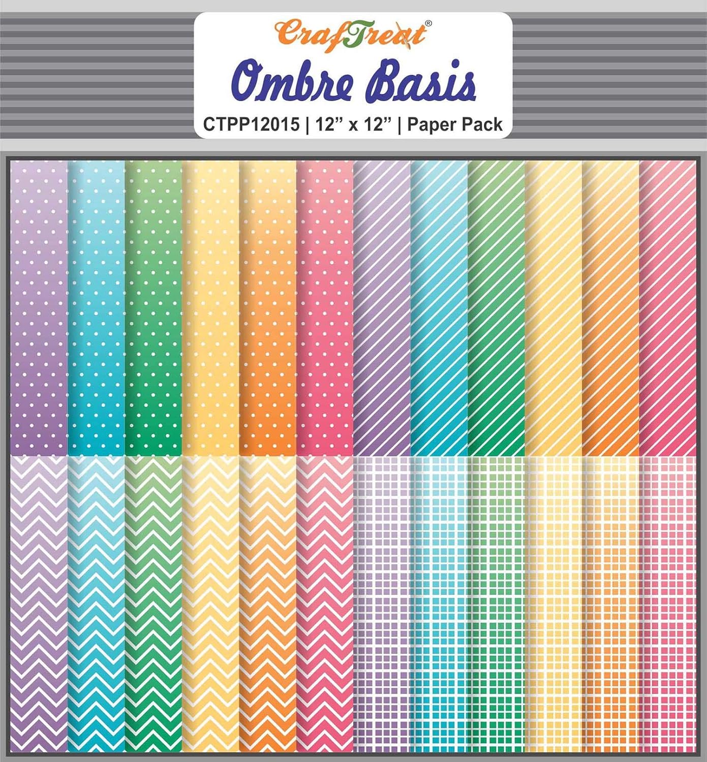 The Craftshop CrafTreat Paper Pack -Ombre Basics 12"X 12" : Amazon.in: Home & Kitchen