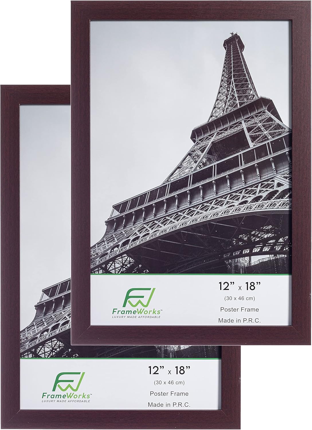 Amazon.com - FrameWorks 12” x 18” 2-Pack Mahogany Back-Loading Wooden ...