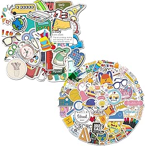 Amazon.com: 100PCS School Stickers for Students Teather Back to School ...