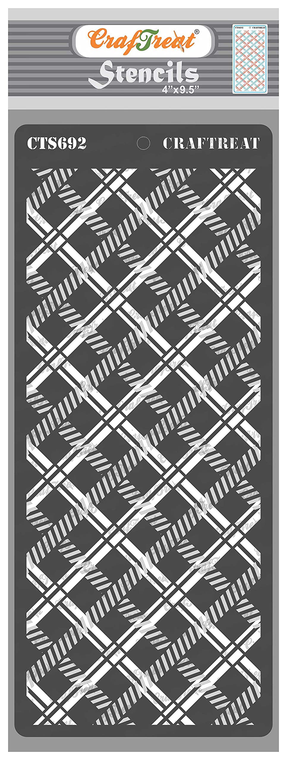 Snapklik.com : CrafTreat Reusable Plaid Stencils For Painting On Wood