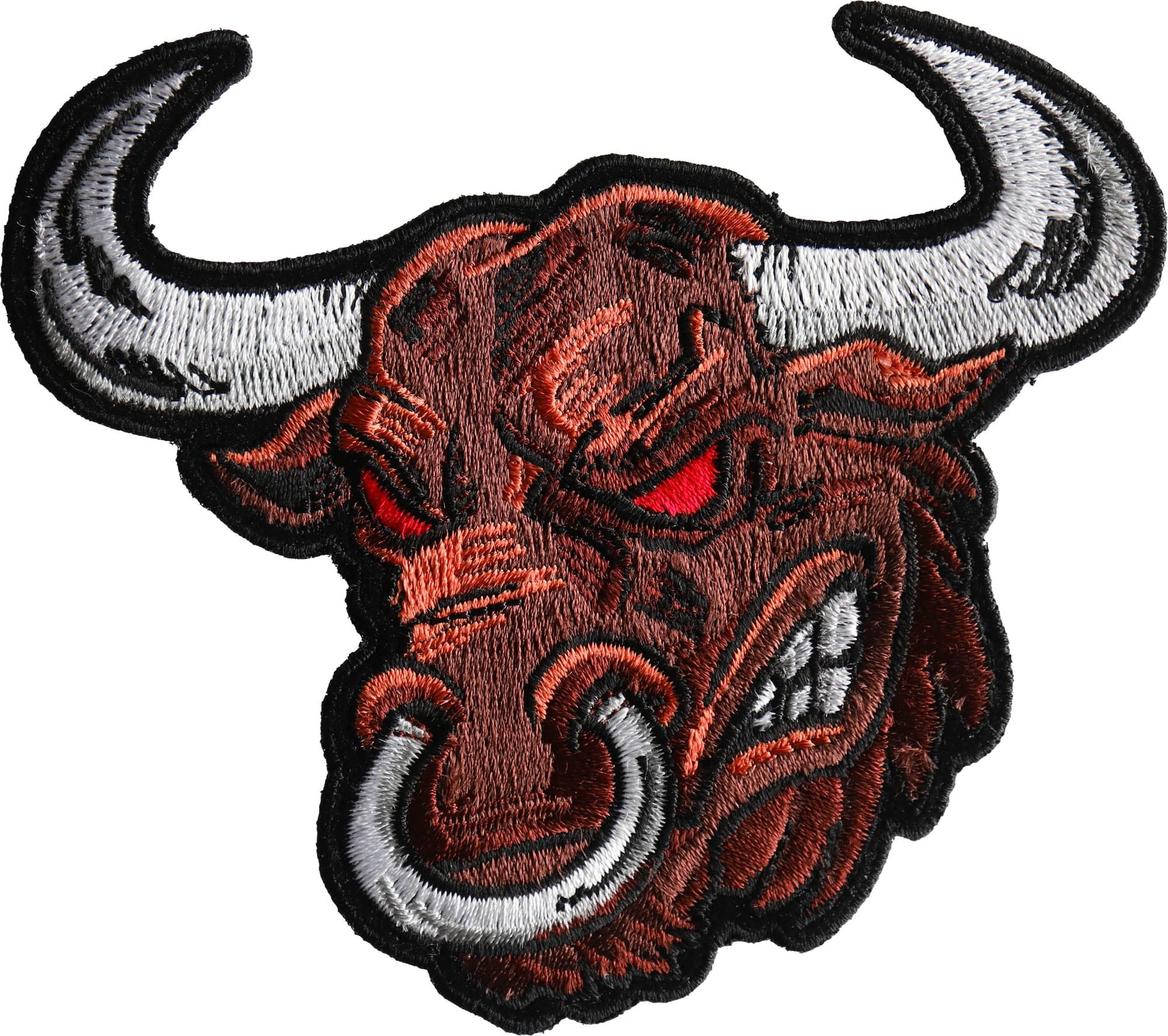 Amazon.com: Angry Bull Iron on Patch - 4x3.75 inch - Embroidered Iron ...
