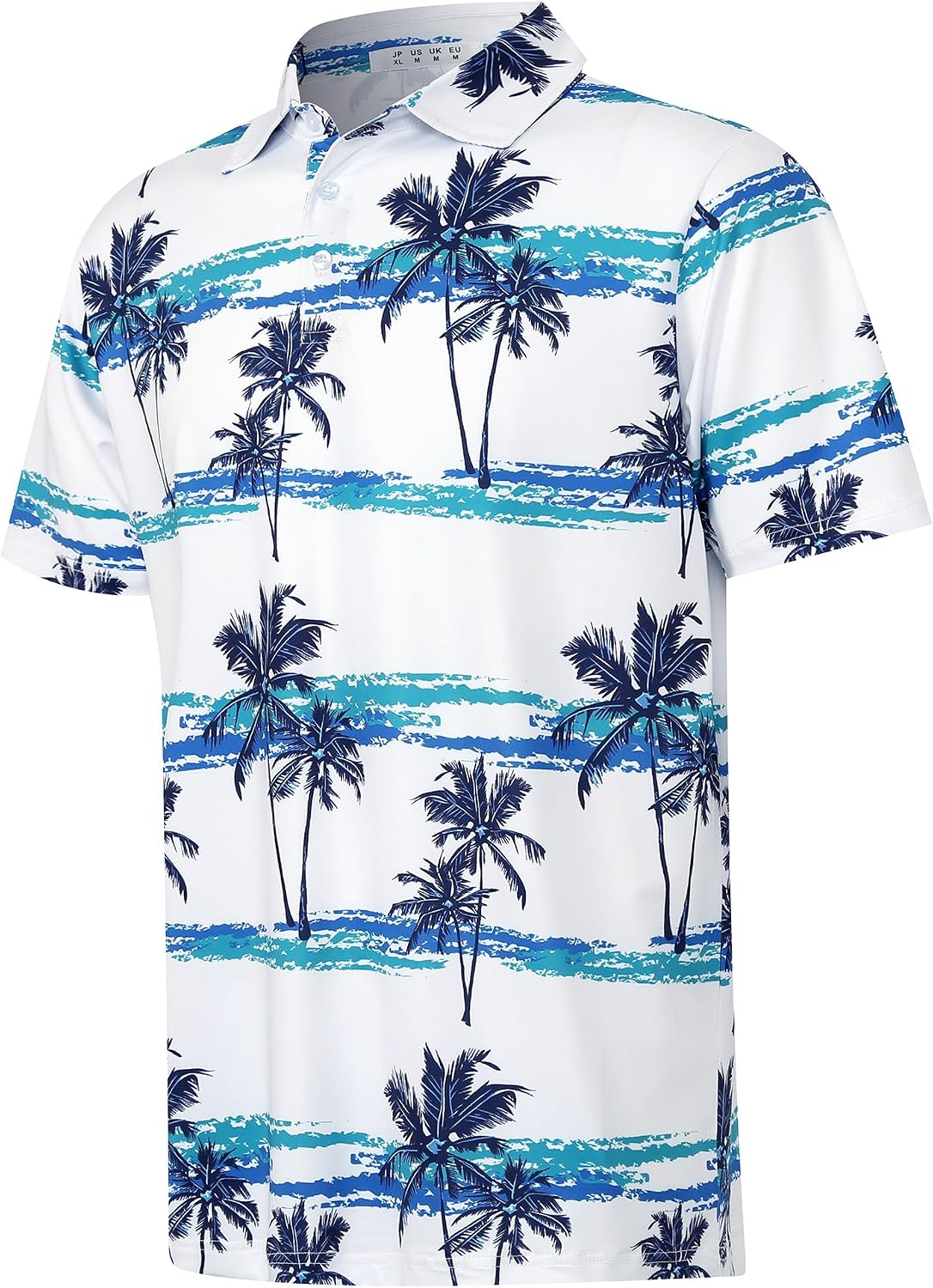 ELETOP Men's Golf Polo Shirts Short Sleeve Moisture Wicking Hawaiian ...
