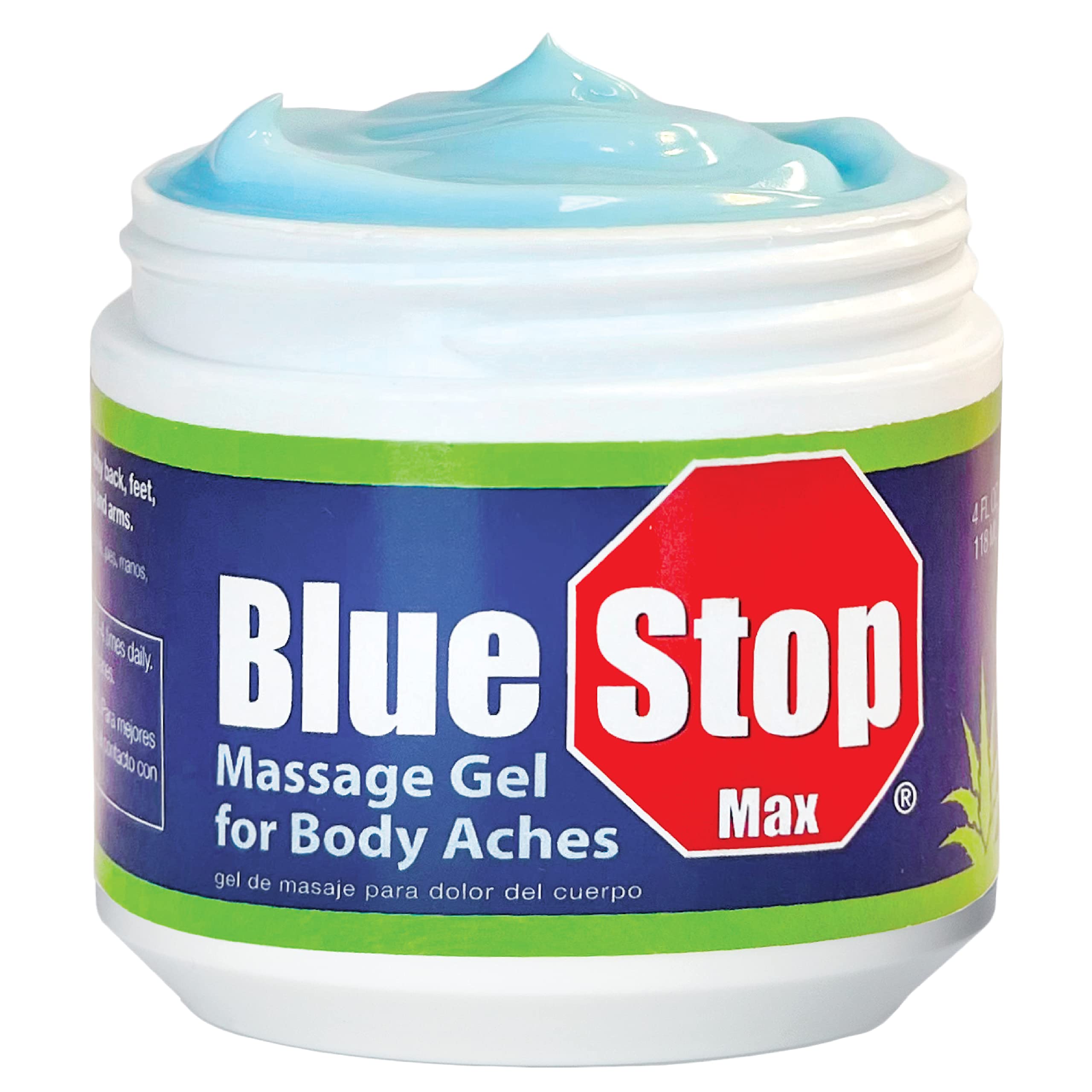 Buy Blue Stop Max Massage Gel and Muscle Rub Made with Aloe Vera, Emu ...