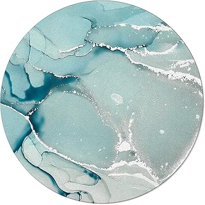 Amazon.com: Lahome Marble Pattern Round Area Rug - 4' Diameter Faux ...