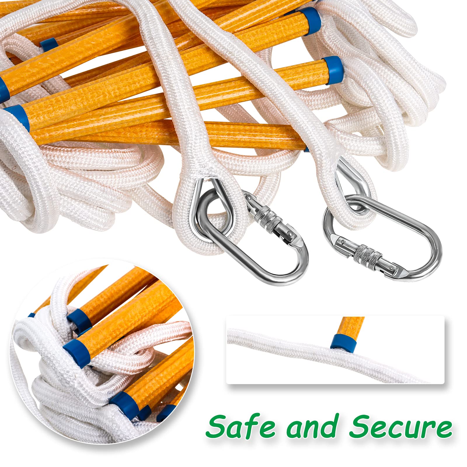 Fire Escape Ladder, 13 FT Emergency Escape Ladders, Portable Climbing ...