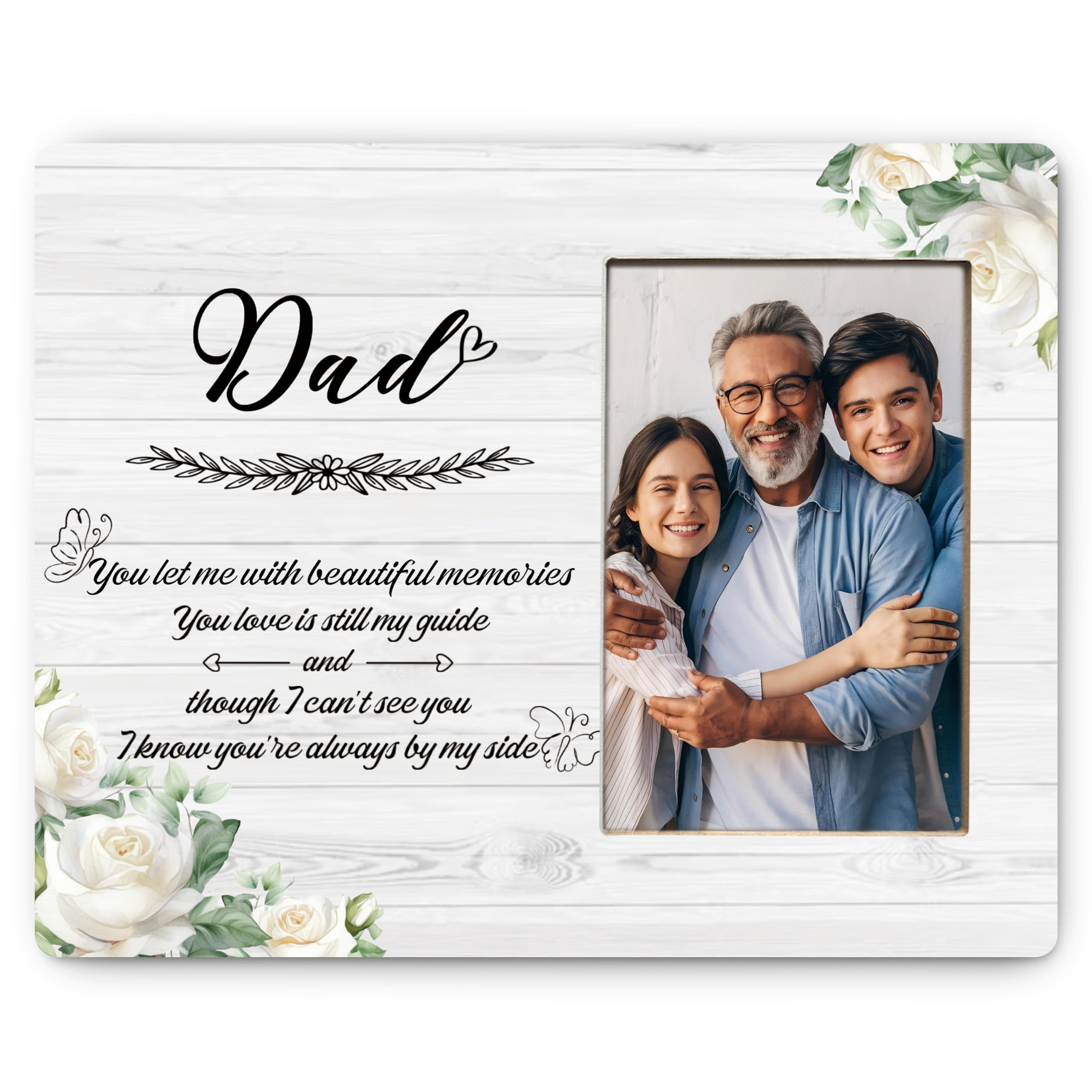 Amazon.com - QGFM Dad Memorial Photo Picture Frame 4x6, Sympathy ...
